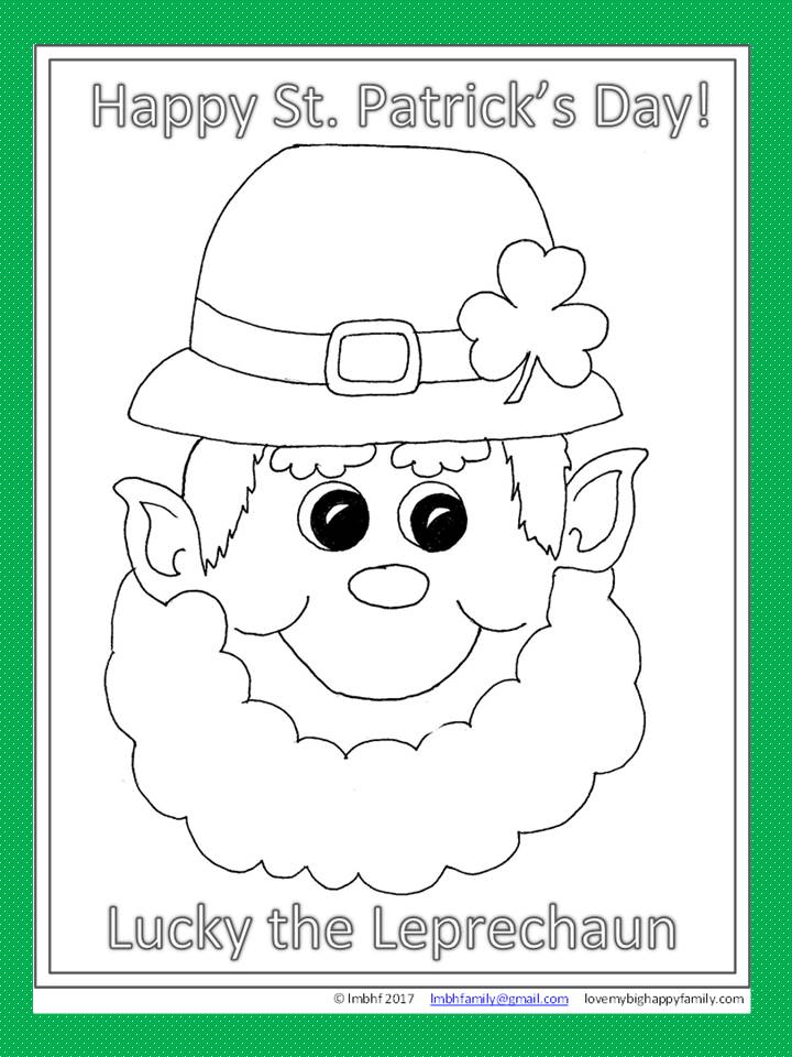 puffy-paint-leprechaun - Free Printable Coloring Page!