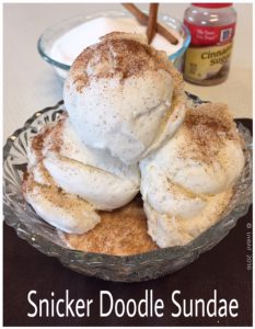 Snicker Doodle Sundae - Cookies and Vanilla Ice Cream