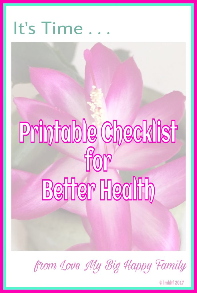 Healthy Lifestyle - Daily Checklist for a Healthier Lifestyle