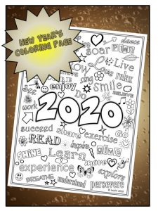 New Year's Coloring Page - 2020 ~ Love My Big Happy Family